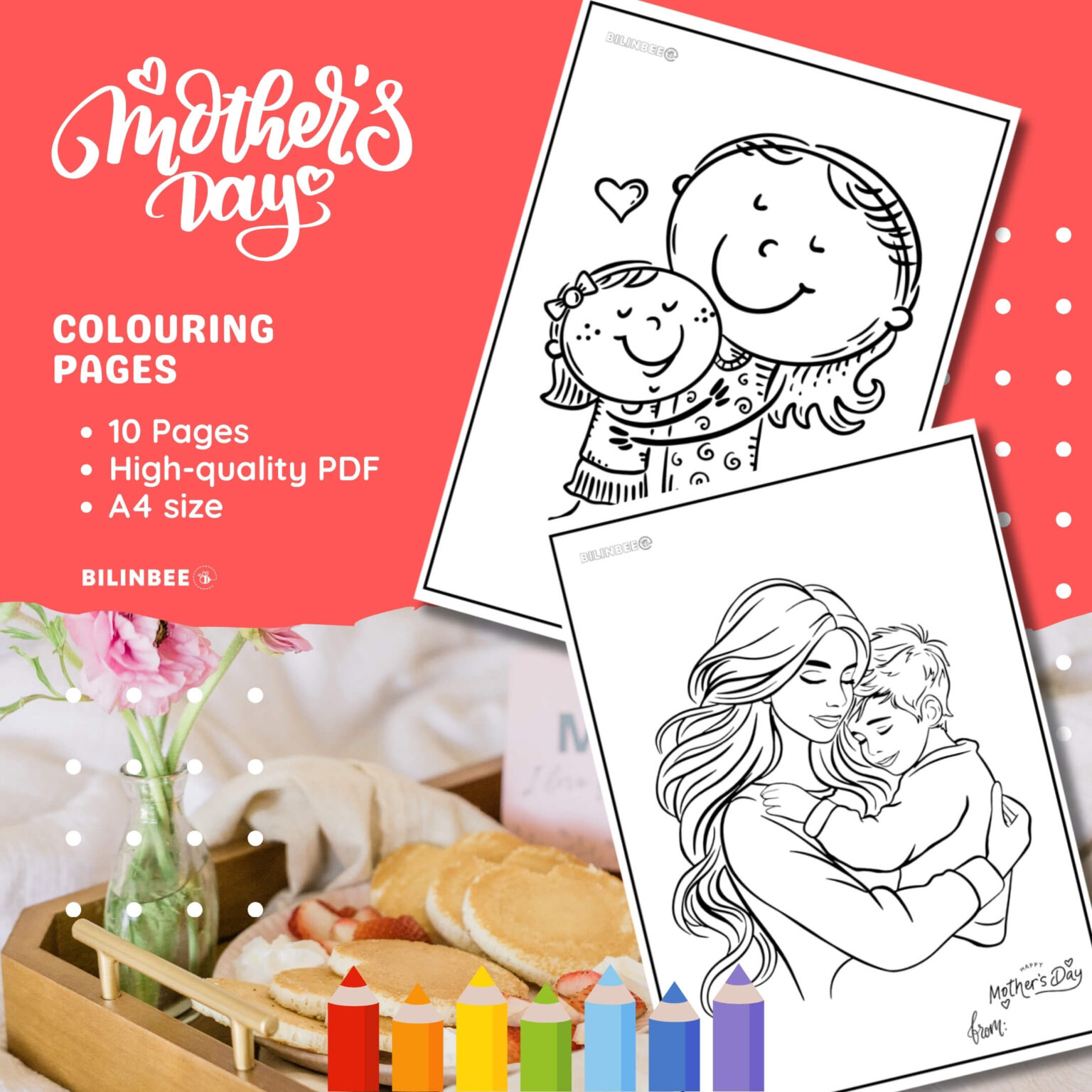 Mother’s Day Colouring Pages [digital] - Bilinbee | Bilingual ...